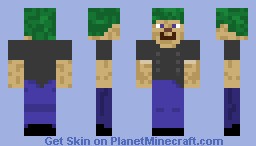 green hair steve Minecraft Skin