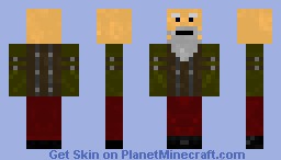 Bald Dwarf/ Bald man with beard Minecraft Skin