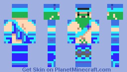 Dwarf Greenbeard With Blue Armour Minecraft Skin