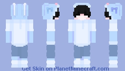 Blue bunny boy Minecraft Skin