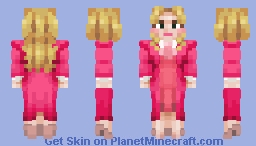 Vice Principal Marlene (A Minecraft movie) Actress: Jennifer Coolidge (pink coat) Minecraft Skin