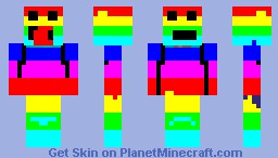 Colorfull face to face Minecraft Skin