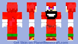Knuckles The Echidna My Version For Speedyblueblur Minecraft Skin