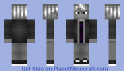 Black and white cube guy Minecraft Skin