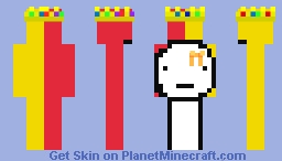 WarriorSunn06 Dream alt with techno crown and ribbon Minecraft Skin