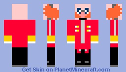 eggman from sonic Minecraft Skin