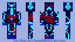 Bloody Electrical Creeper Minecraft Skin