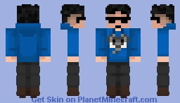 Mullet Guy with Elephant Hoddie Minecraft Skin