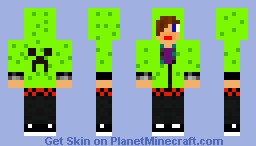 emo with a creeper jacket Minecraft Skin