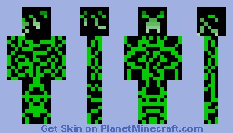 Neon Creeper Minecraft Skin