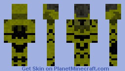 Dark Grey EVA Helmet + Golden Suit Minecraft Skin