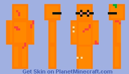 evil orange Minecraft Skin