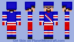 New York Rangers Home Uniform Minecraft Skin