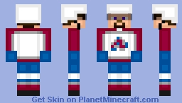 Colorado Avalanche Away Uniform Minecraft Skin