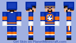 New York Islanders Home Uniform Minecraft Skin