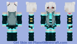 V! Pyroscythe as Hatsune Miku (Costume Party AU) Minecraft Skin