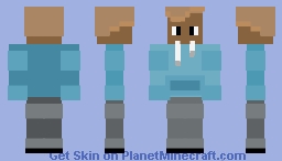Boy with a blue hoodie and gray sweatpants Minecraft Skin