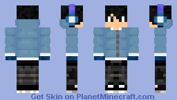 Blue Winter Coat Minecraft Skin