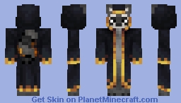 Fire Raccoon Wizard Minecraft Skin