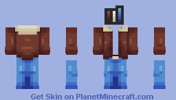 Fur coat and jeans Minecraft Skin