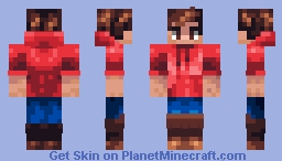 Man in red hoodie Minecraft Skin