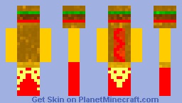 fast foods man Minecraft Skin