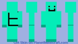 cyan E skin Minecraft Skin
