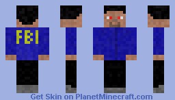 FBI Agent [red eys] Minecraft Skin