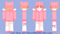 Pink Cute Girl Minecraft Skin