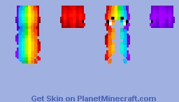 Female HB - Long Neon Rainbow v3 Minecraft Skin