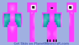 Female bat [shaded] with 3D Minecraft Skin