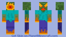 Fiery Zombie Minecraft Skin