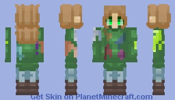 Minecraft Female green painted jumper Minecraft Skin