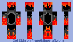 fire man Minecraft Skin