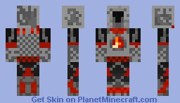 Fire knight V2 Minecraft Skin