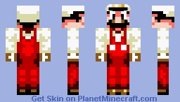 Fire Mario Minecraft Skin