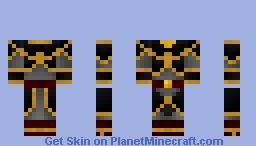 Fire Nation solider black and gold Minecraft Skin