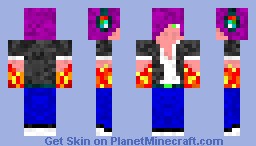 fiery man Minecraft Skin