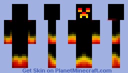 fire creeper Minecraft Skin