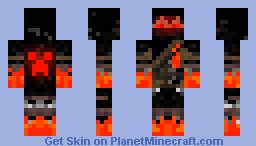 fire creeper hunter Minecraft Skin