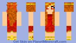 Red Fire girl Minecraft Skin