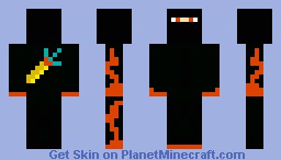 Fire Ninja (WITH MOVING EYES) Minecraft Skin
