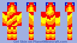 fiery skin Minecraft Skin
