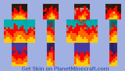 Fiery Steve Minecraft Skin