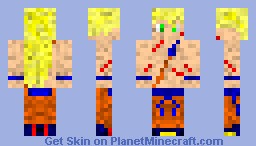 Goku with battle scars Minecraft Skin