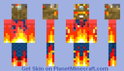 flaming mario Minecraft Skin