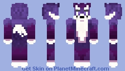Purple Furry Fox Minecraft Skin