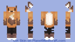 Fox Ears + Tail Outfit 3PX Minecraft Skin