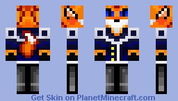 Fox in Uniform Minecraft Skin