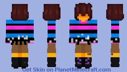Frisk genocide Minecraft Skin